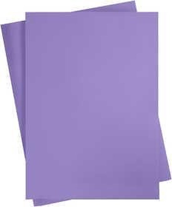 Gekleurd Karton, A2, 420x594 mm, 180 gr, paars, 10 vel/ 1 doos ...
