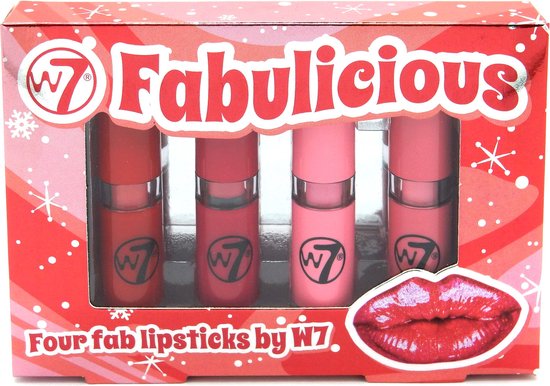 W7 Fabulicious Lips Lipstick Set | bol