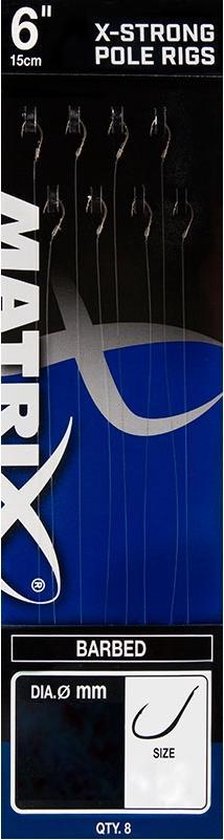 Matrix X-Strong Pole 6inch Rigs - Barbed - Haakmaat 12 - Transparant ...