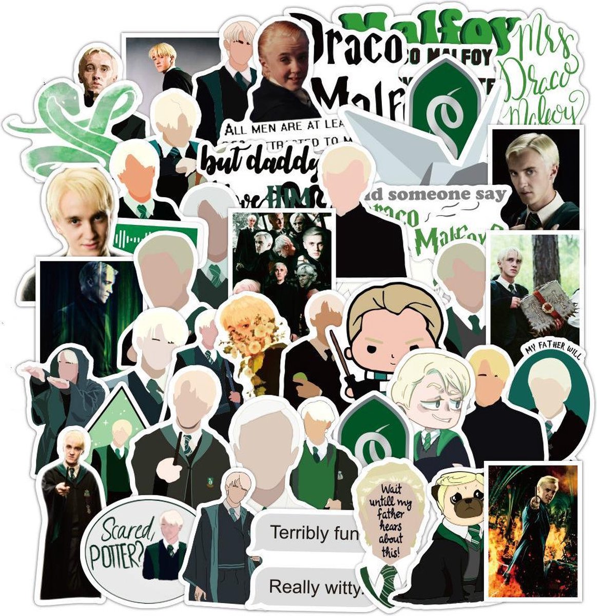 Draco Malfidus/Malfoy sticker serie - 50 HP stickers voor laptop ...