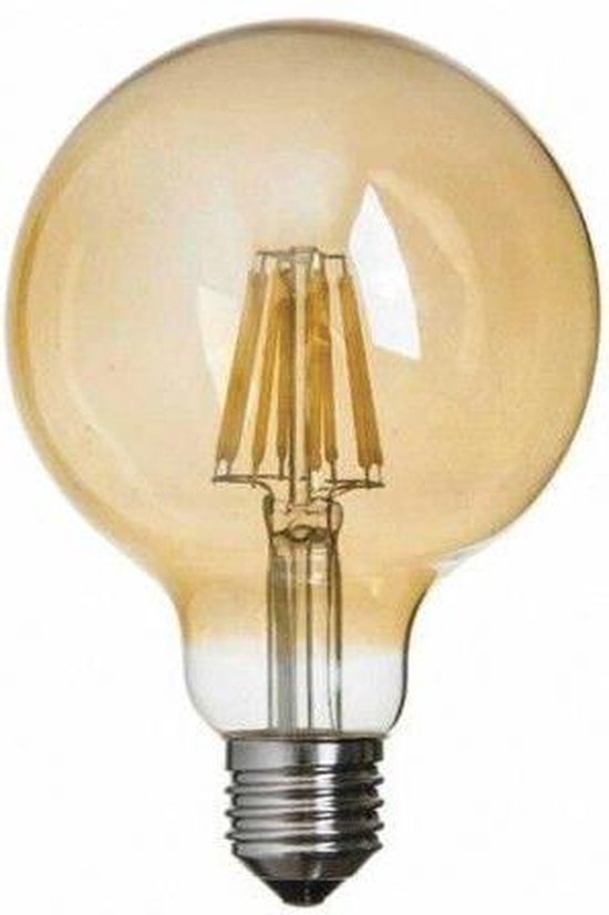 LED Filament G125 E27 4W Amber Retro Bol Large 2700K Vintage Design XXL Bol - Elektro4all- | bol.com