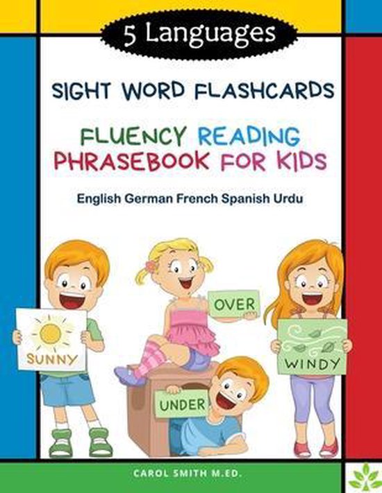 5 Languages Sight Word Flashcards Fluency Reading Phrasebook for Kids ...