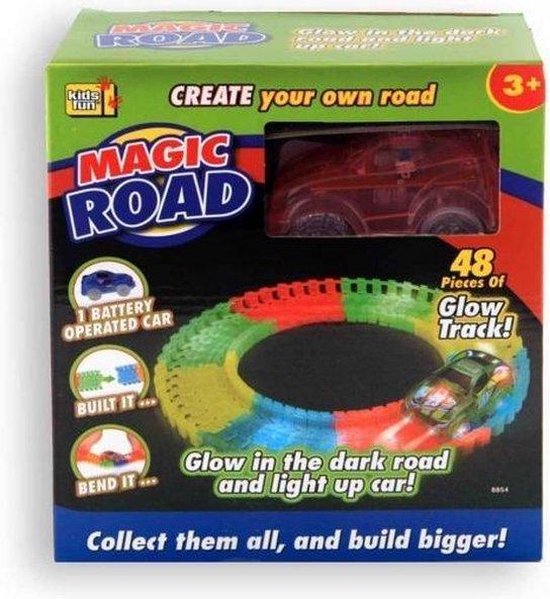 Magic Road B.O./Magische racebaan met lichtgevende autos - 48 delig | bol