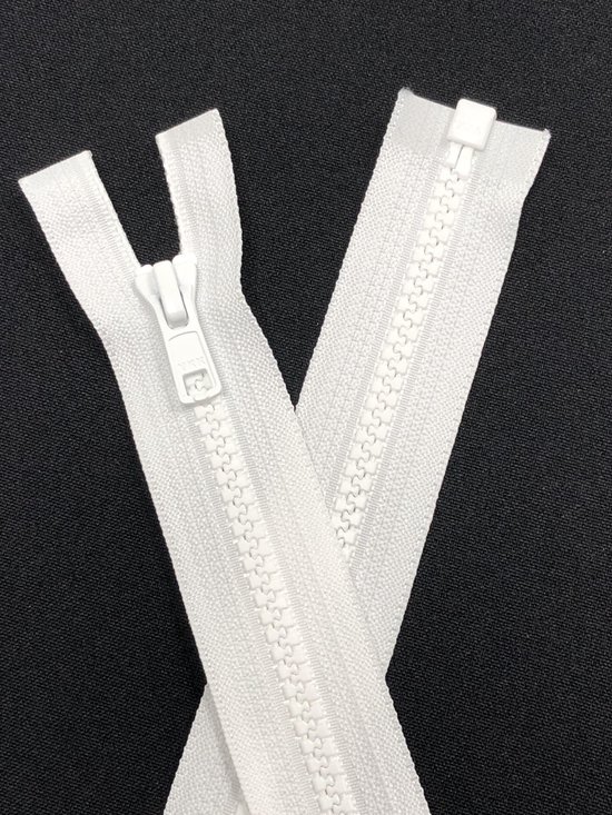 YKK rits, Deelbaar blok tanden 75 cm Wit | bol