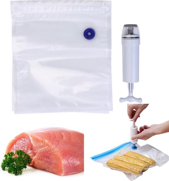vacuumpomp met 5 opbergzakken-voeding-herbruikbare zakken-hitte ...