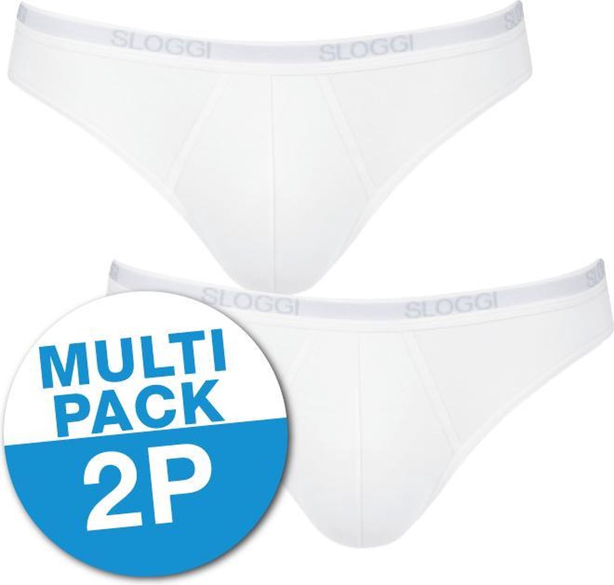 sloggi men Basic Heren Mini slip - 2-pack - Wit - Maat XXL | bol