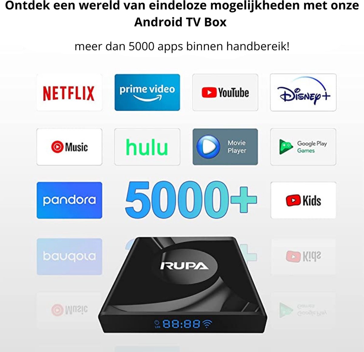 Android TV Box 4K Incl. Chromecast Streaming Box met Bluetooth | bol.com