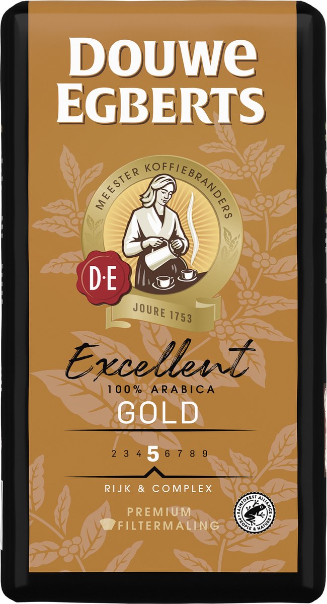 Douwe Egberts Excellent Gold Aroma Variaties Filterkoffie - Intensiteit ...