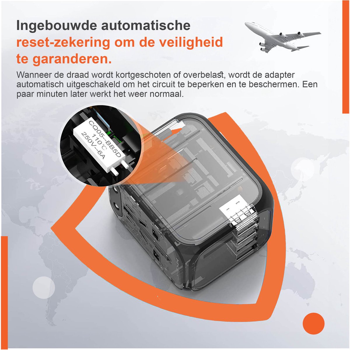 SmarTop Reisstekker Wereldwijd - Universele Reisadapter Met 3 USB and 1 ...