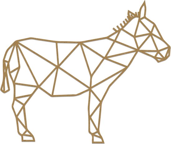 Woodyou - Houten Wanddecoratie - 12x12cm Ezel - Geometrisch - MDF 3mm | bol