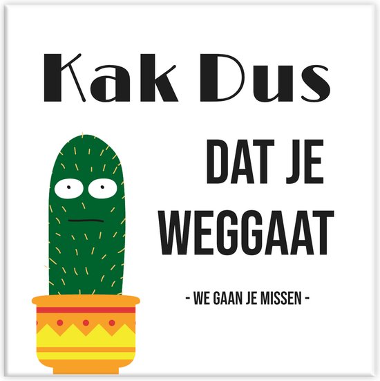 HD tegeltje kak dus dat je weggaat + Plakhanger | bol