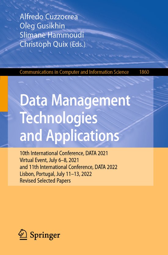Communications in Computer and Information Science- Data Management Technologies and... | bol