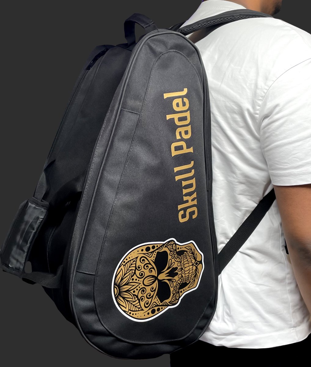 Skull Padel - Padel Tas - Racket tas - inclusief Schoenen vak - Zwart ...