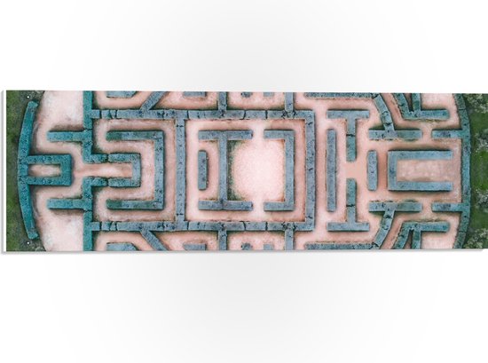 PVC Schuimplaat - Landschap - Doolhof - Gras - Rondje - 60x20 cm Foto ...