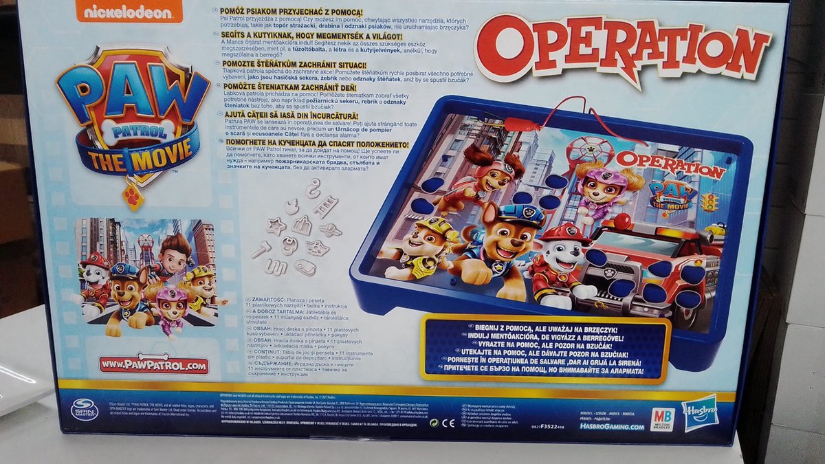 Hasbro Operation Game: Paw Patrol The Movie Edition | Games | bol.com