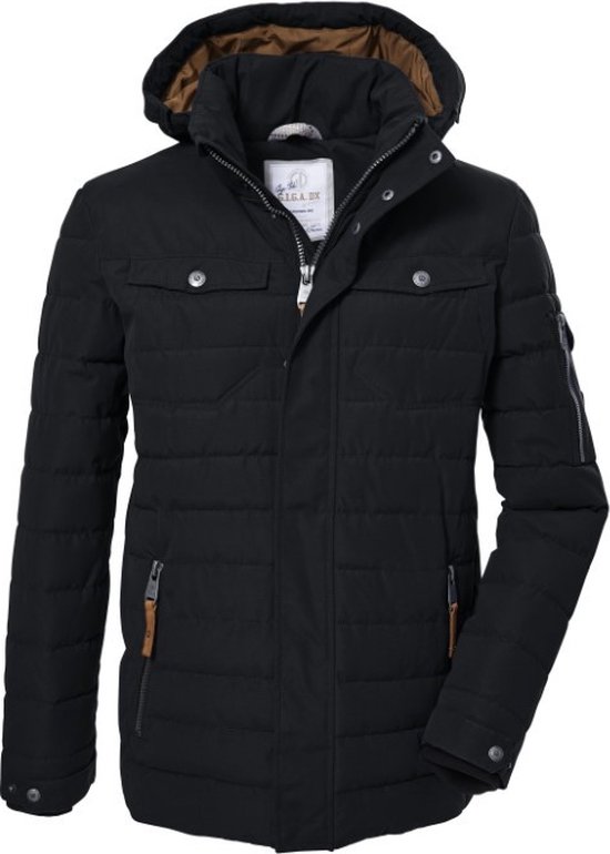 Killtec heren winterjas - Padded/gewatteerde winterjas heren - zwart ...