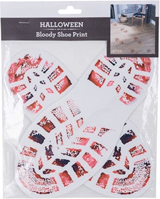 Cosy @ Home Decosticker - set 6 - Bloody shoes - 10,5xH25cm - PVC | bol
