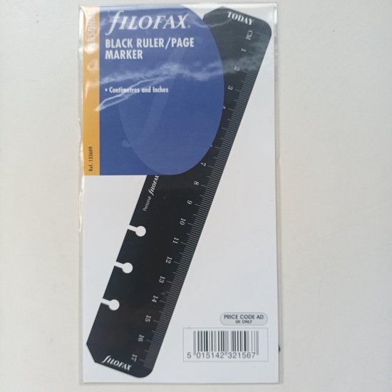 FILOFAX NAVULLING PERSONAL BLACK RULER PAGE MARKER | bol