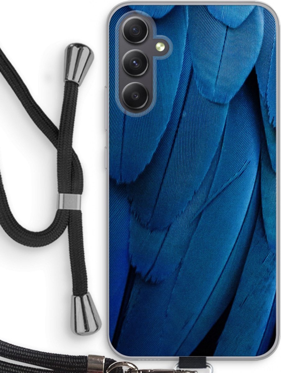 Case Company® - Samsung Galaxy A34 hoesje met Koord - Pauw ...