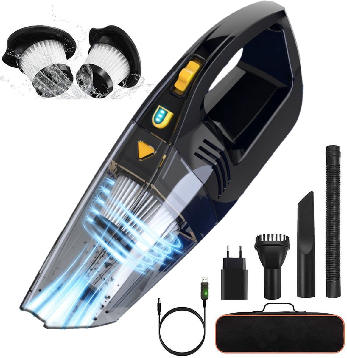 Vitasy® Pro Plus Kruimelzuiger Snoerloos - Handstofzuiger auto - best ...