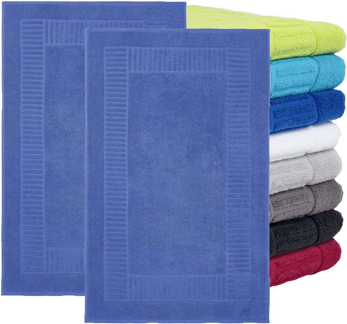 Set van 2 badmatten, badmatten, 50x80 cm, 100% katoen, douchemat ...