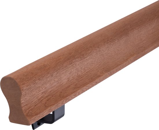 Trapleuning sleutelgat profiel 45 x 75 mm. Mahonie. 390cm | bol