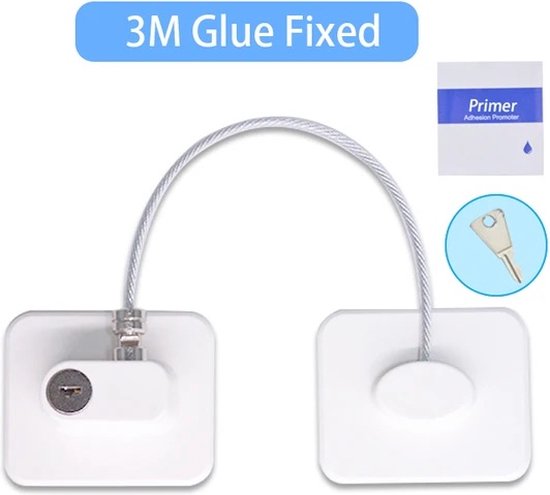 Kinderslot koelkast en kast Wit - Wit vierkant kinderslot - Kast of ...