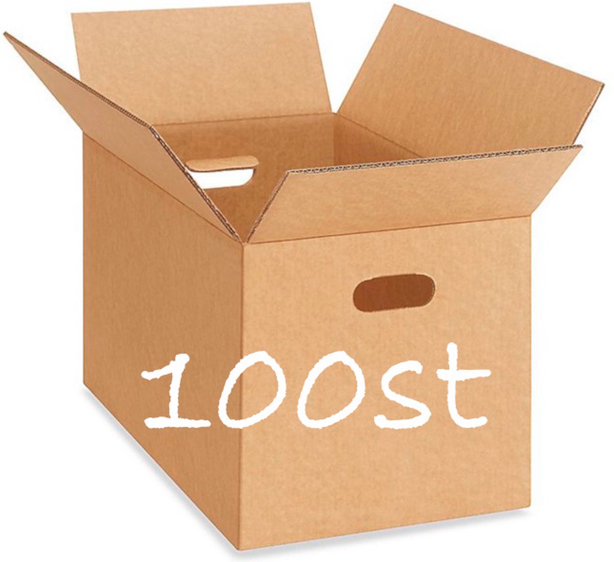 Verhuisdoos met handvaten 100 stuks GROOT Karton 800 x 400 x 600 mm ...