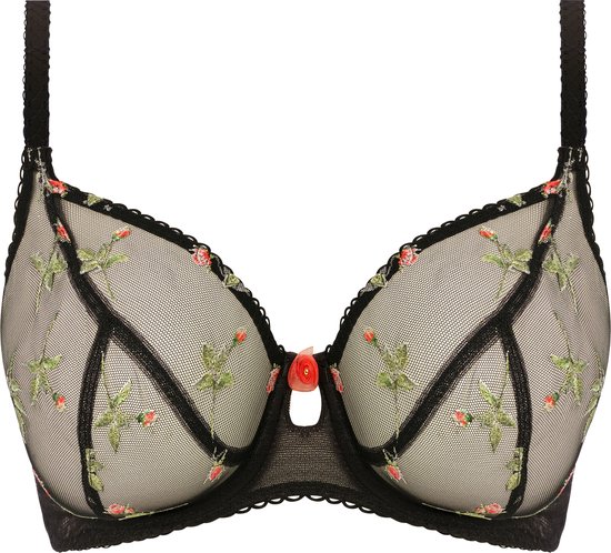 Freya ROSE BLOSSOM UW PLUNGE BRA Dames Beha - Black - Maat 75H | bol.com