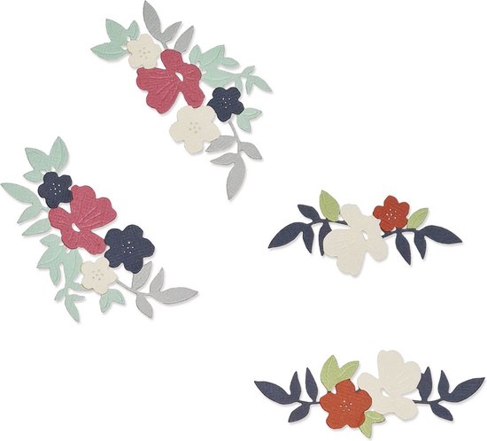 Sizzix Thinlits Die Set Wild Blossom Corners By Lisa Jones | bol