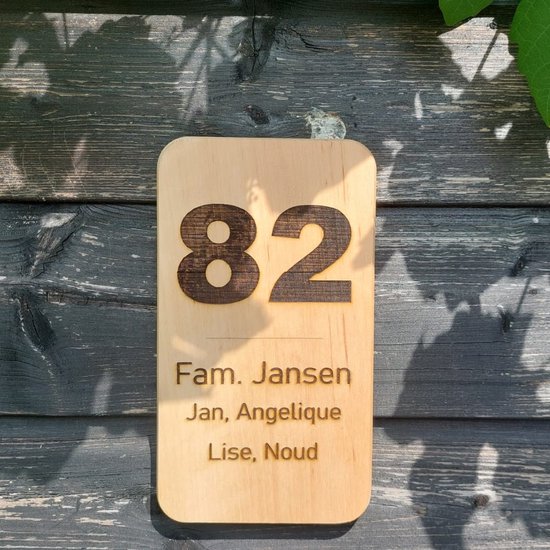 Huisnummer Bord - Gepersonaliseerd huisnummer plankje - Huisnummer ...