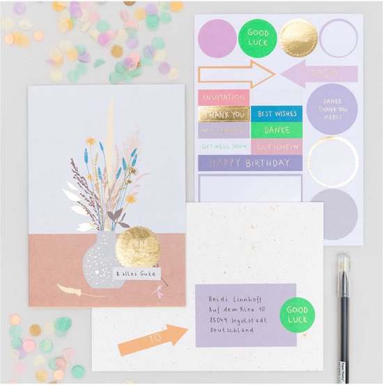 Paper Poetry wenskaart - Bloemenvaas - DIY wenskaart - Rico Design ...