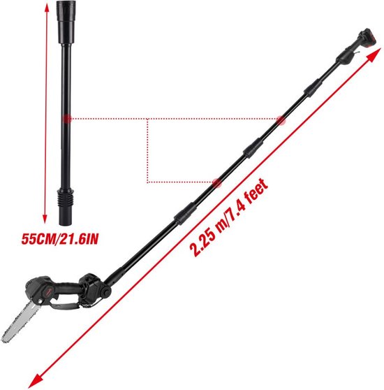 Boomzaag - Boomzaag Telescopisch 2 In 1 - Boomzaag Elektrisch Draadloos ...