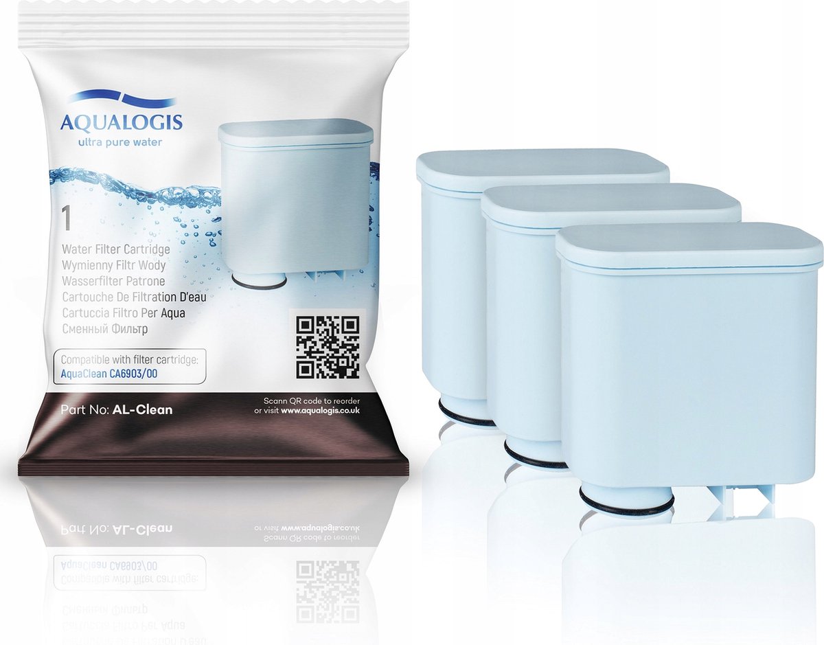 Aqualogis - AquaClean Waterfilter voor Philips en Saeco - 3 stuks | bol