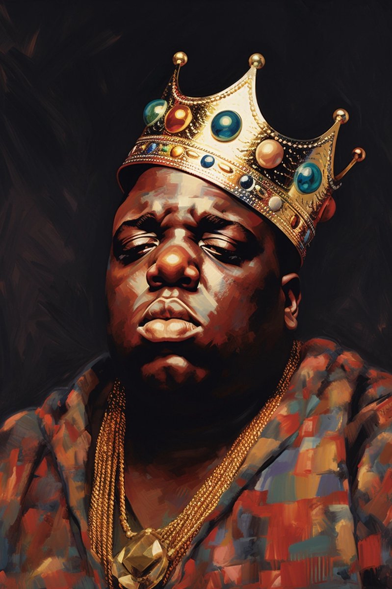 Muziek Poster - Biggie Smalls - Abstract Poster - Rap Poster ...