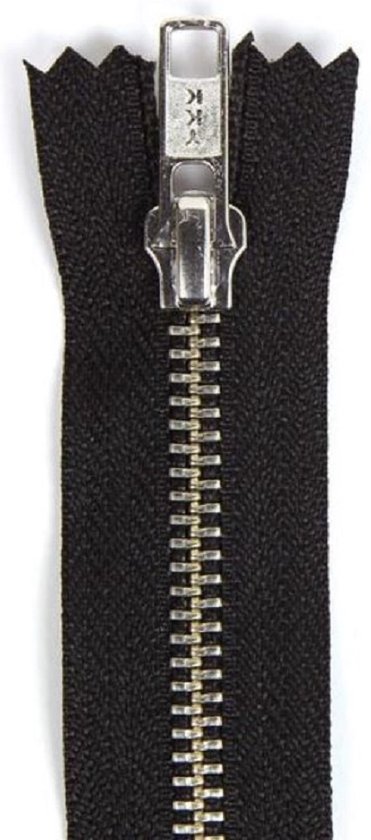 YKK - Broekrits - Metalen rits - Zwart Zilver - 15cm - Niet deelbaar - 6mm | bol