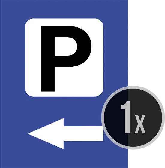 Pictogram/ bord | Parking met pijl naar links | 27 x 36 cm ...