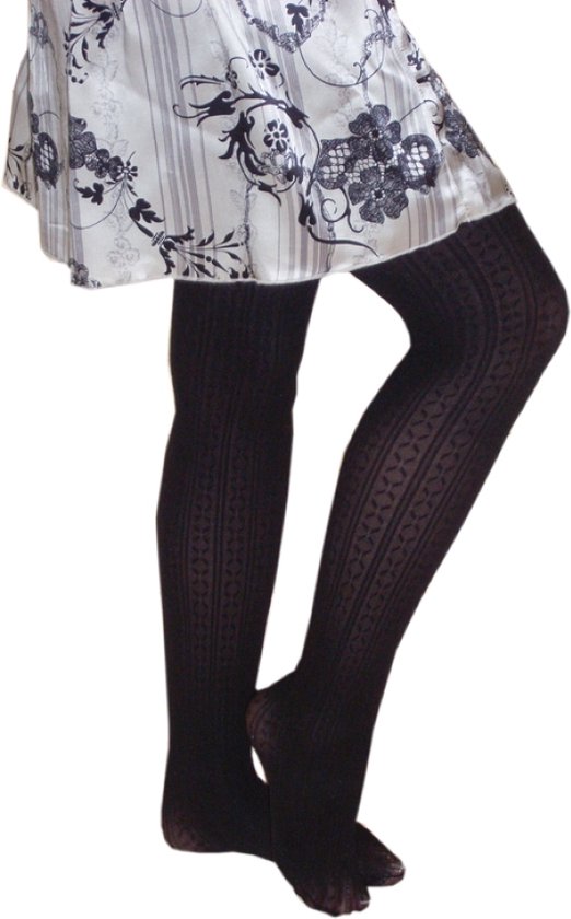 Dames maillot / panty microfibre - collant met fantasie structuur ...