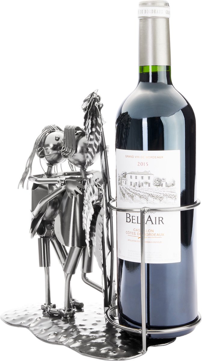 BRUBAKER Wijnfleshouder Geliefden met Palmbomen - Metalen Flessenhouder ...