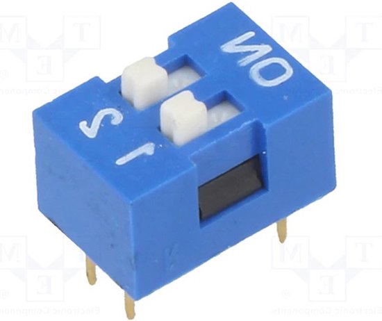 DIP Schakelaar 2 Polen - ON-OFF - 0,05A 12VDC - Per 1 Stuks | bol.com