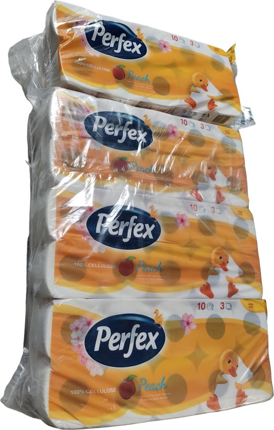 VOORDEELPAK Perfex toiletpapier 10 rollen x PAKKEN 64 ROLLEN 3 lagen ...