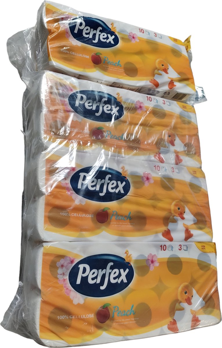 VOORDEELPAK Perfex toiletpapier 10 rollen x PAKKEN 64 ROLLEN 3 lagen ...