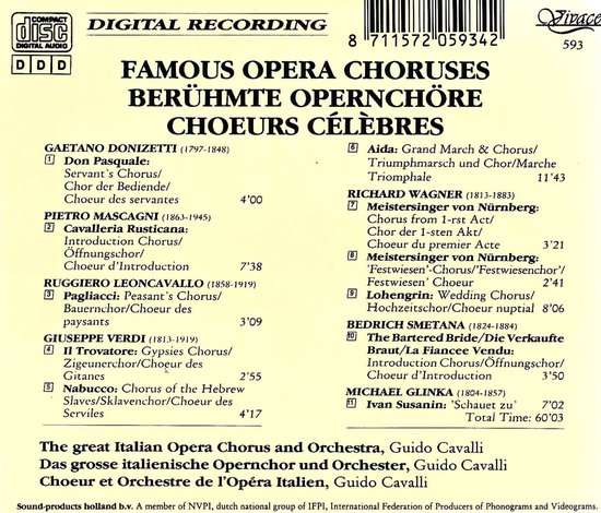 Famous Opera Choruses, Various | Muziek | bol