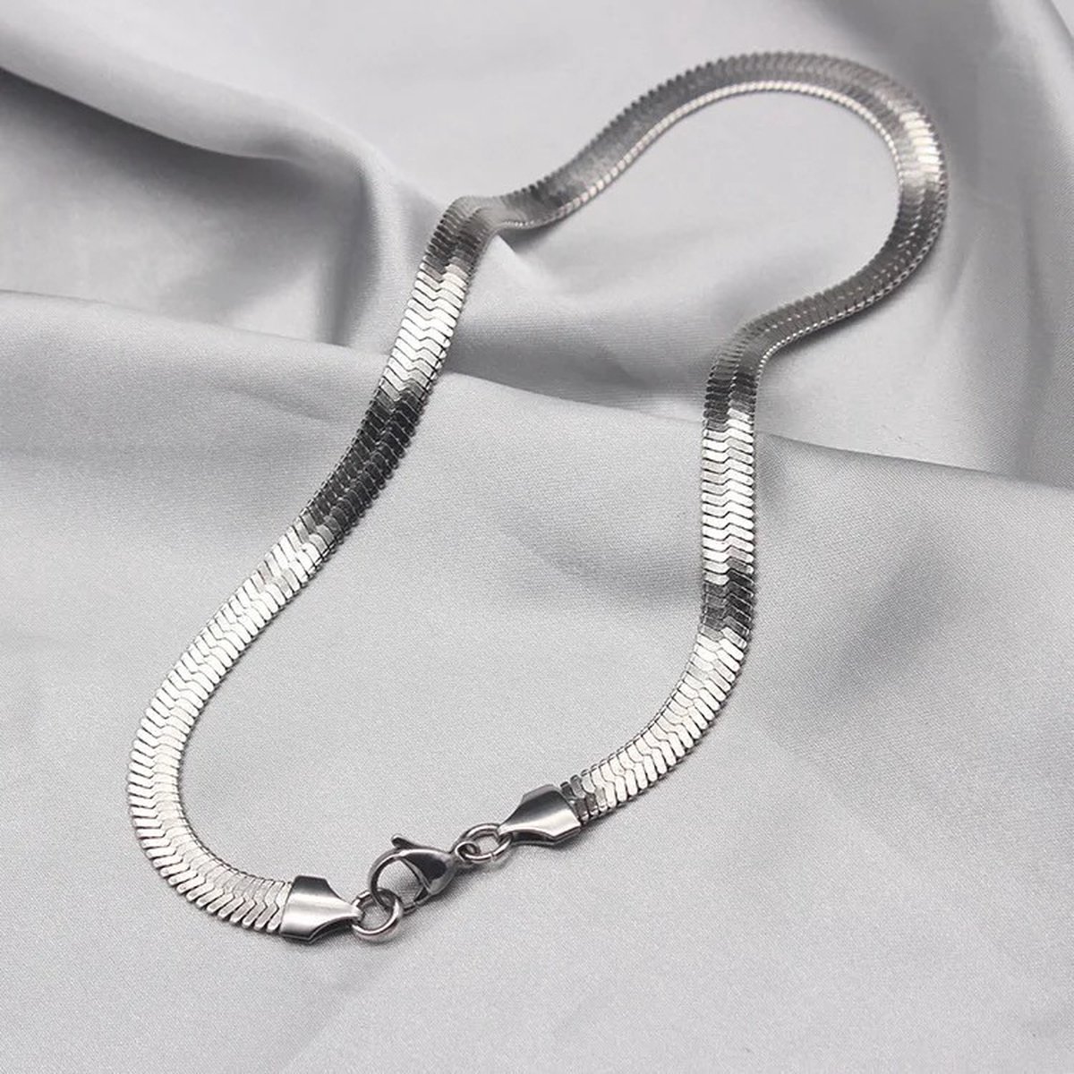 Cuban Link Ketting | Zilver Kleurig | 5mm | Ketting Heren | Soraro ...