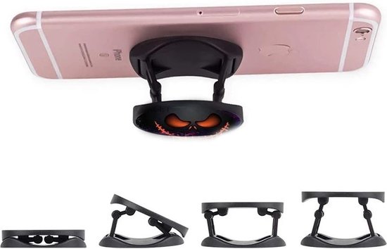 Mobiele telefoon button houder staand ronde smartphone vasthouden ...