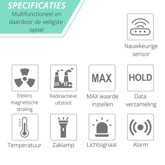 EMF meter - Geigerteller - Stralingsmeter - K2 meter - Temperatuurmeter ...