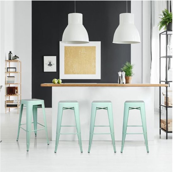 VANTAGGIO HIGH - Barkruk Pastelgroen mat | bol