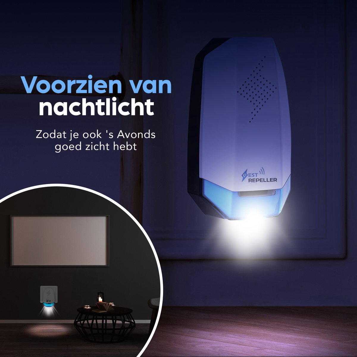 Pest Repeller 4-Pack Ultrasonische Ongedierte Verjager voor binnen ...