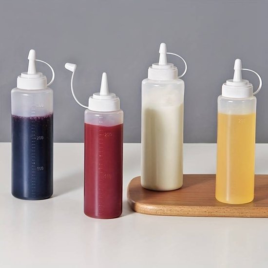 Doseerfles - Knijpfles voor garnering, saus of beslag - 2 stuks a 300 ...