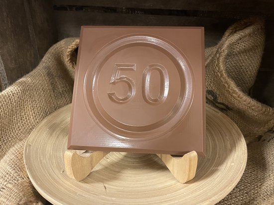 Chocolade tablet - 50 cijfer - 50 jaar - cadeau - 300 gram - melk ...